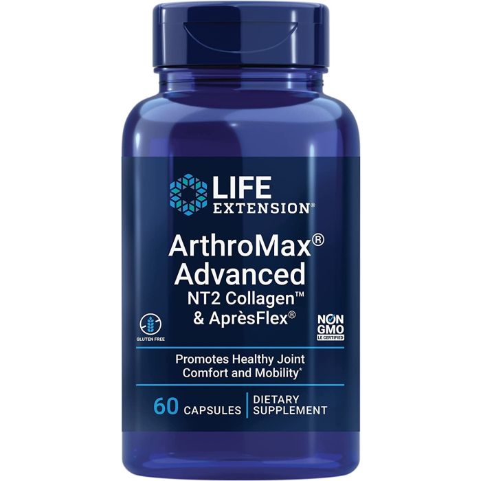 Life Extension ArthroMax Advanced 60 Caps W NT2 Collagen AprèsFlex